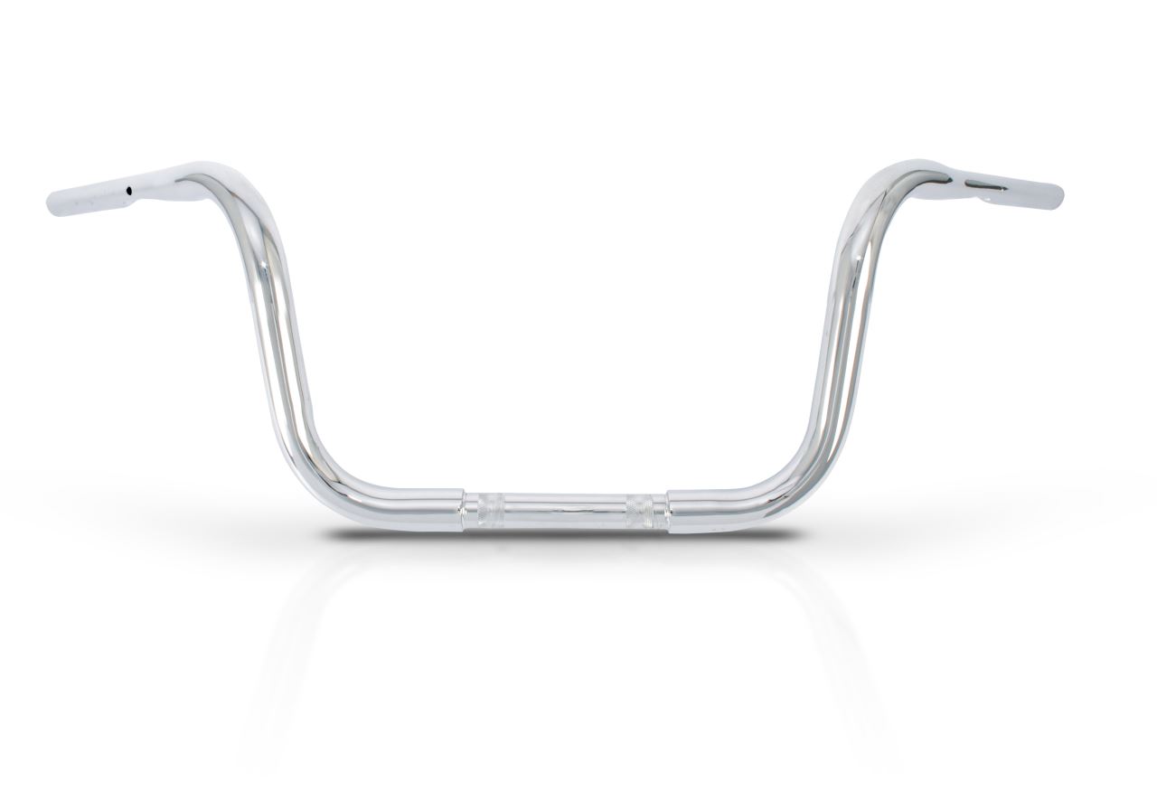 Burly Brand 10 Inch Apehanger Handlebars in Chrome for Harley Davidson ...
