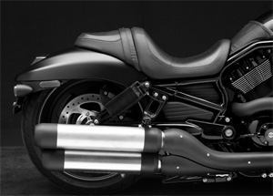 Legend Air Suspension Aero Shocks in Black For Harley Davidson 2007 Up ...