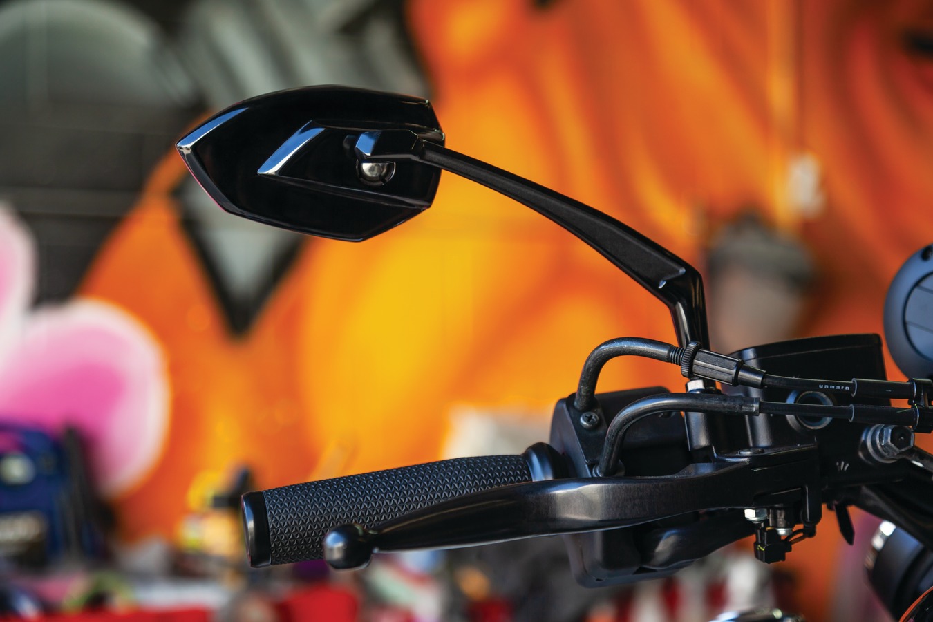 Kuryakyn Phantom Mirror Set In Gloss Black (1963) | ARH Custom UK