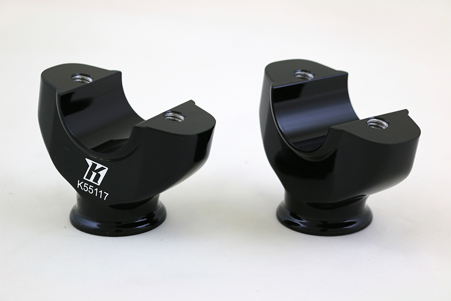 Kodlin M8 Breakout Lower TUV Approved Risers In Black Finish For Harley ...