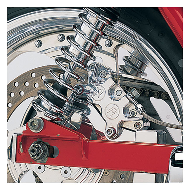Performance Machine Rear 4 Piston Caliper Bracket in Polished Finish ...