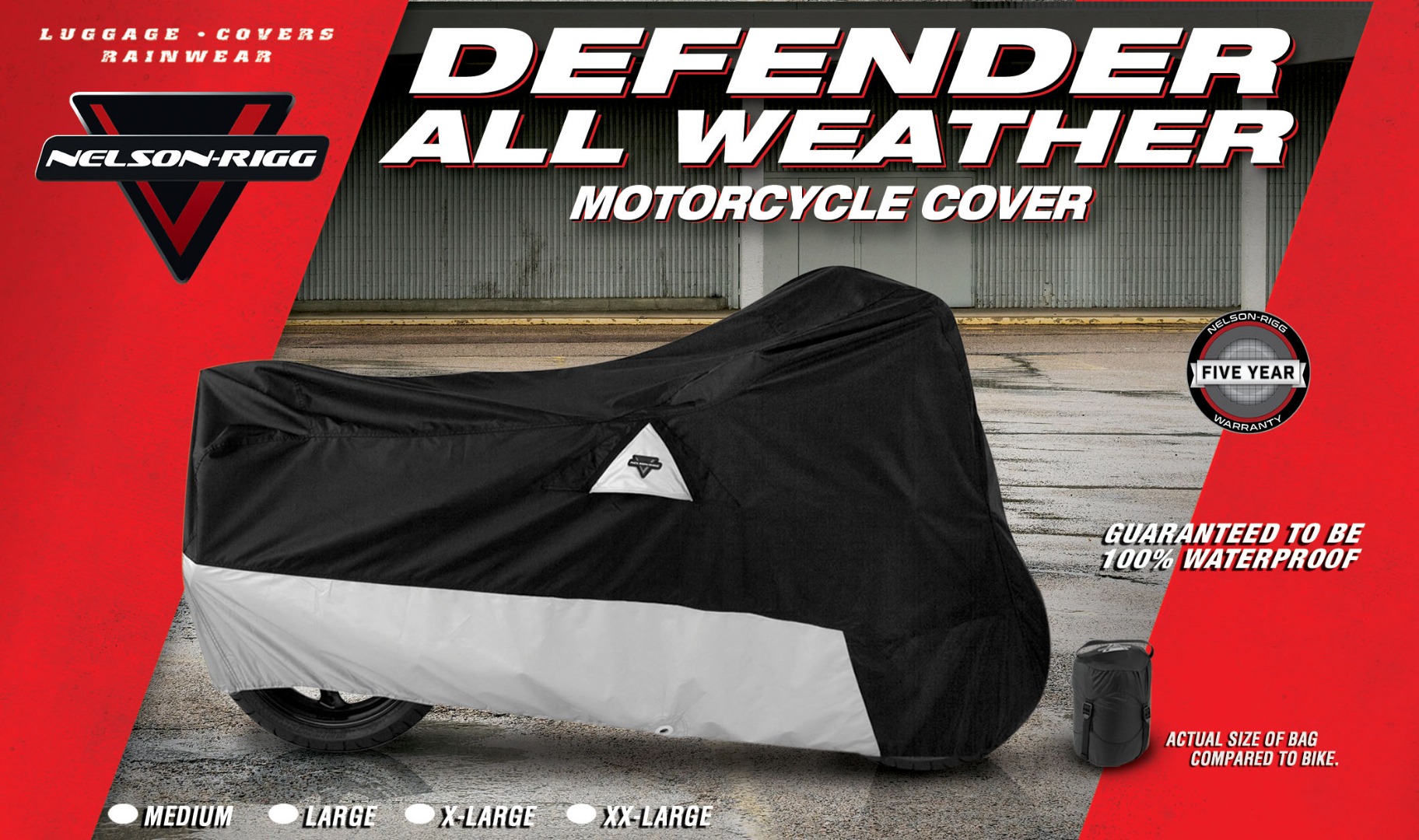 Nelson Rigg Defender 400 Waterproof Black Motorcycle Cover - XXL (DE ...