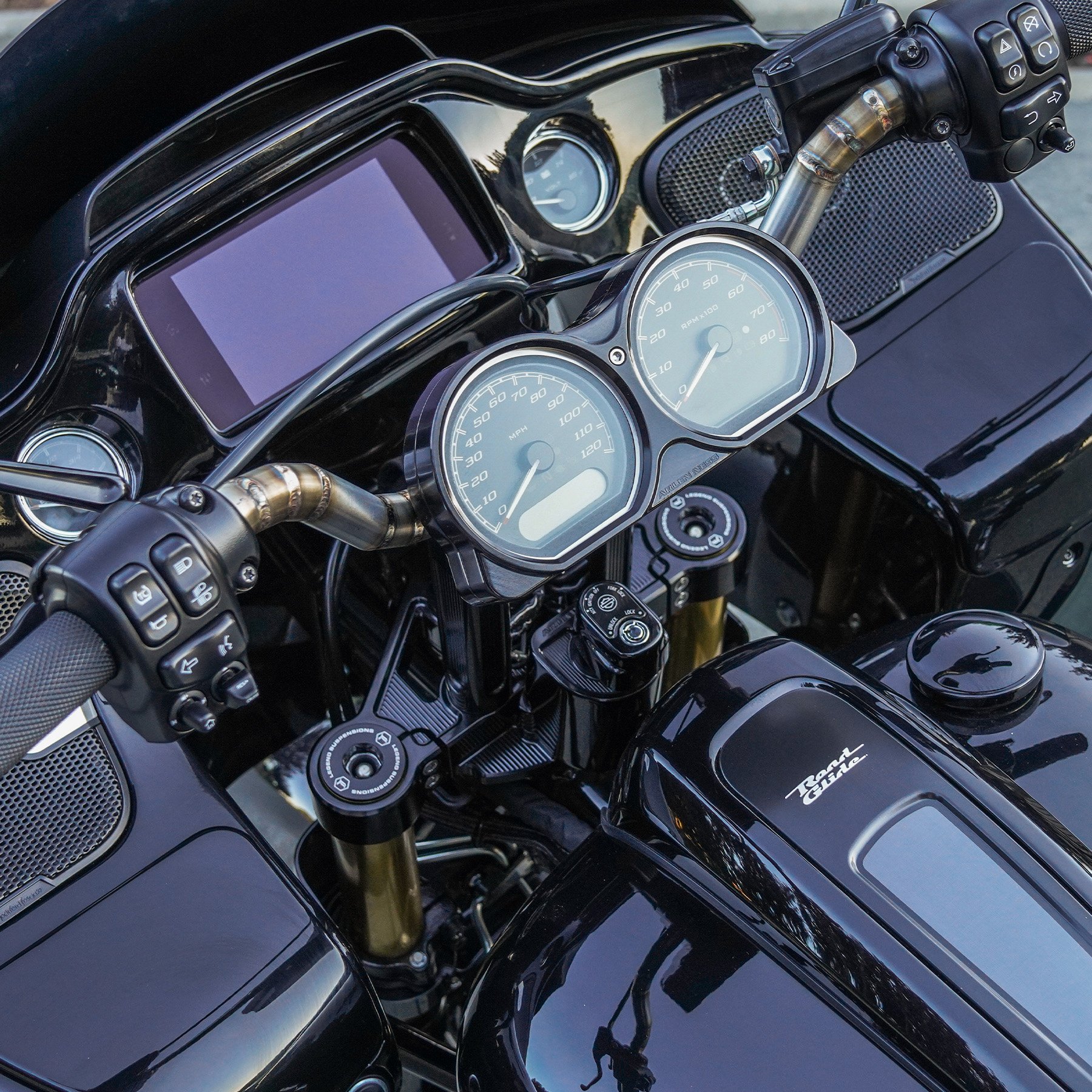 Arlen Ness 10 Inch Method Bagger Kickback Risers In Black For Harley ...