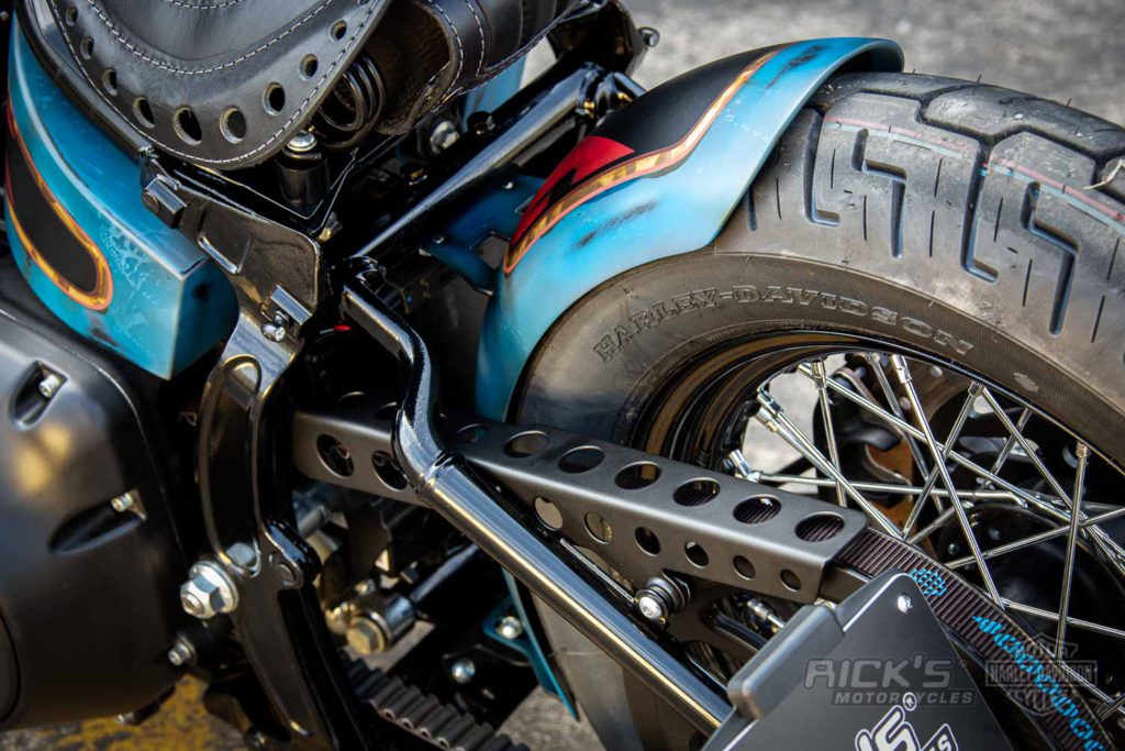 Ricks Motorcycles Steel Bobber Short Version Rear Fender For 150 Tyre ...