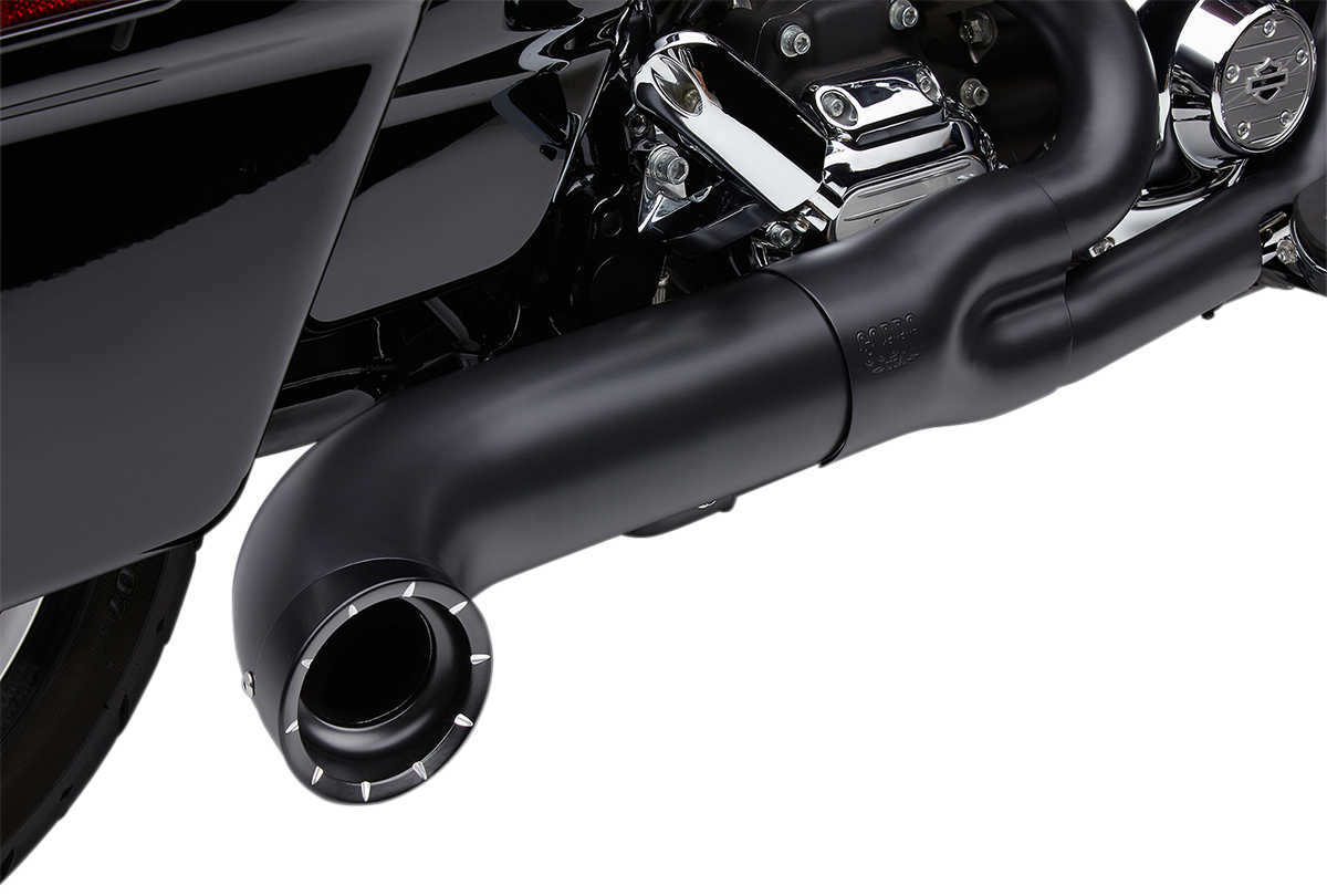 Cobra Turn Out 2 Into 1 Exhaust System In Black For Harley Davidson 2009-2016 Touring Models ...