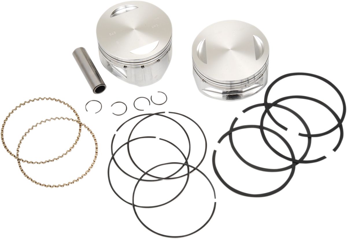 S&S Standard Size 4 Inch Bore Piston Kit For All 100 & 107 Inch And 4 ...