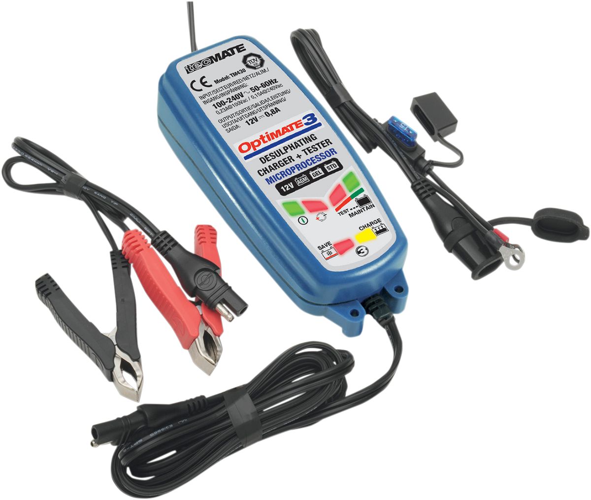 TecMate OptiMate 3 Battery Charger (TM-430) | ARH Custom UK