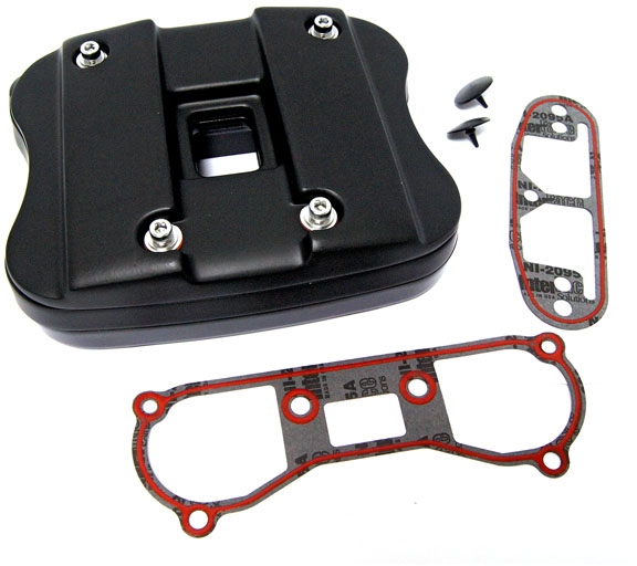 Doss Evo Sportster Rocker Cover Set (1 CYL.) In Black Finish For Harley ...