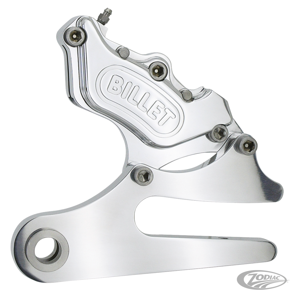 Harrison Billet 4 Piston Rear Brake Caliper With Bracket In Polished Or ...