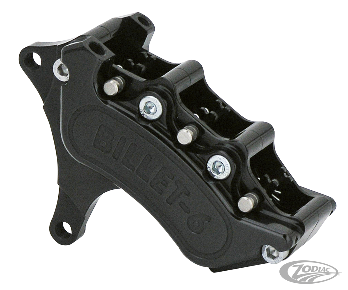 Harrison Billet Front Mini 6 Piston Caliper In Polished Or Black Finish ...