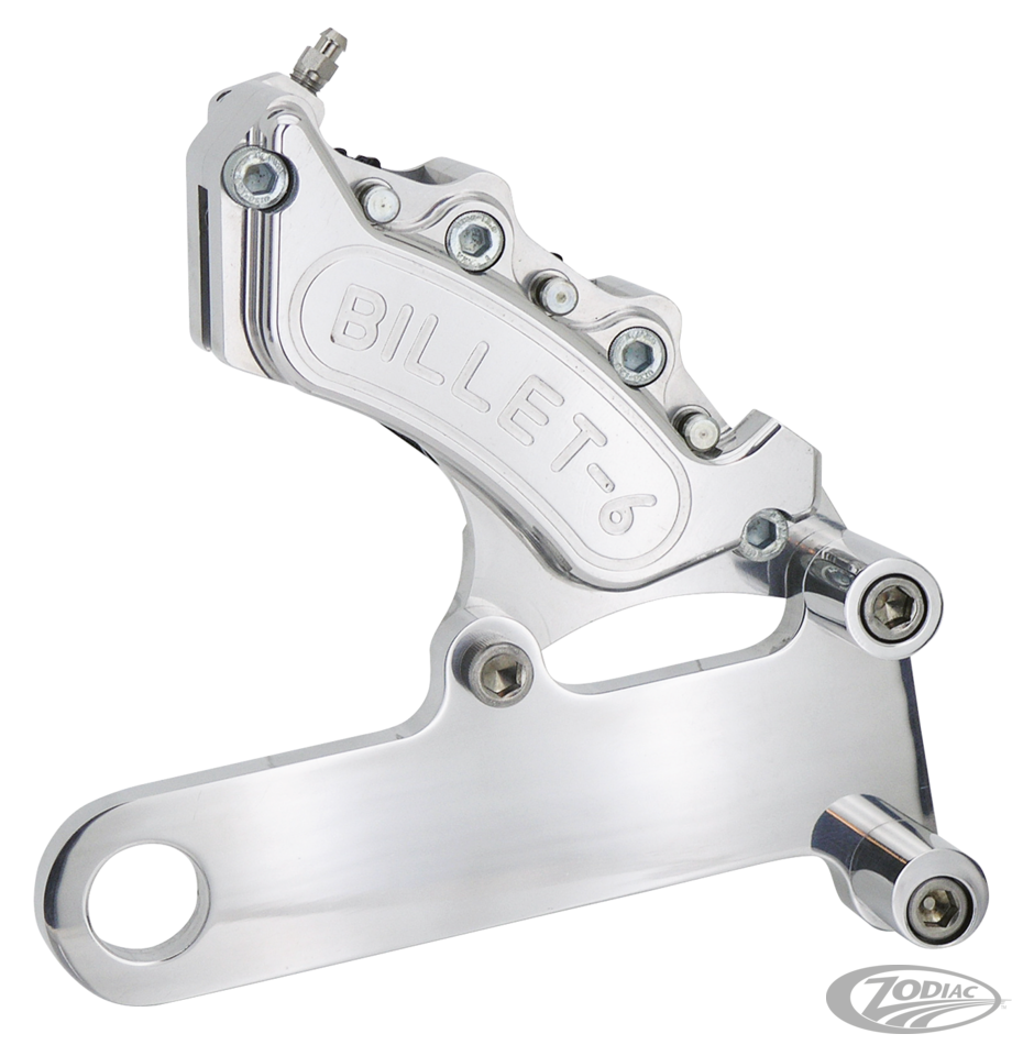 Harrison Billet Rear Mini 6 Piston Caliper With Bracket In Polished Or ...