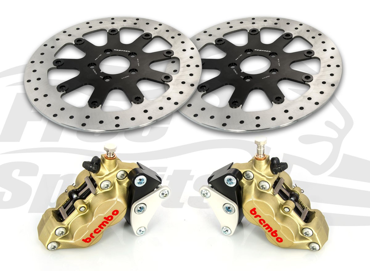 Free Spirits Bolt-In Kit With 4 Piston Gold Calipers & Black Rotors ...