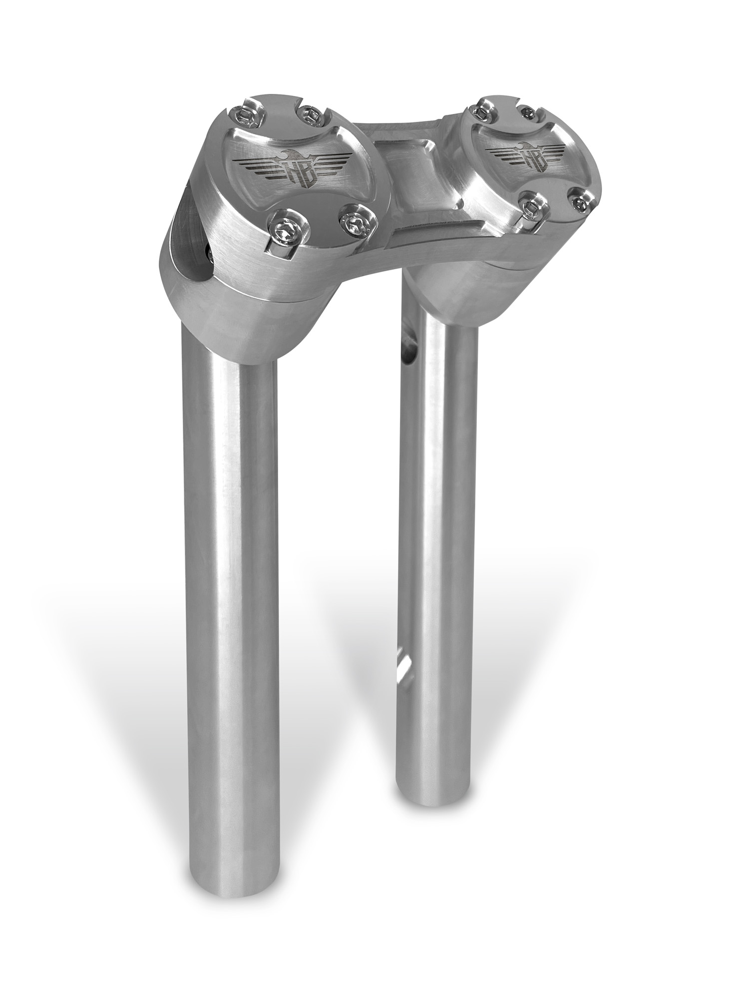 Heinz Bikes 6 Inch Clubstyle Pullback Risers In Silver With Silver Top ...