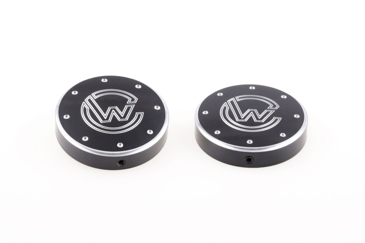 Cult Werk End Cap Fork Cover With Milling In Black Powder Coated For ...