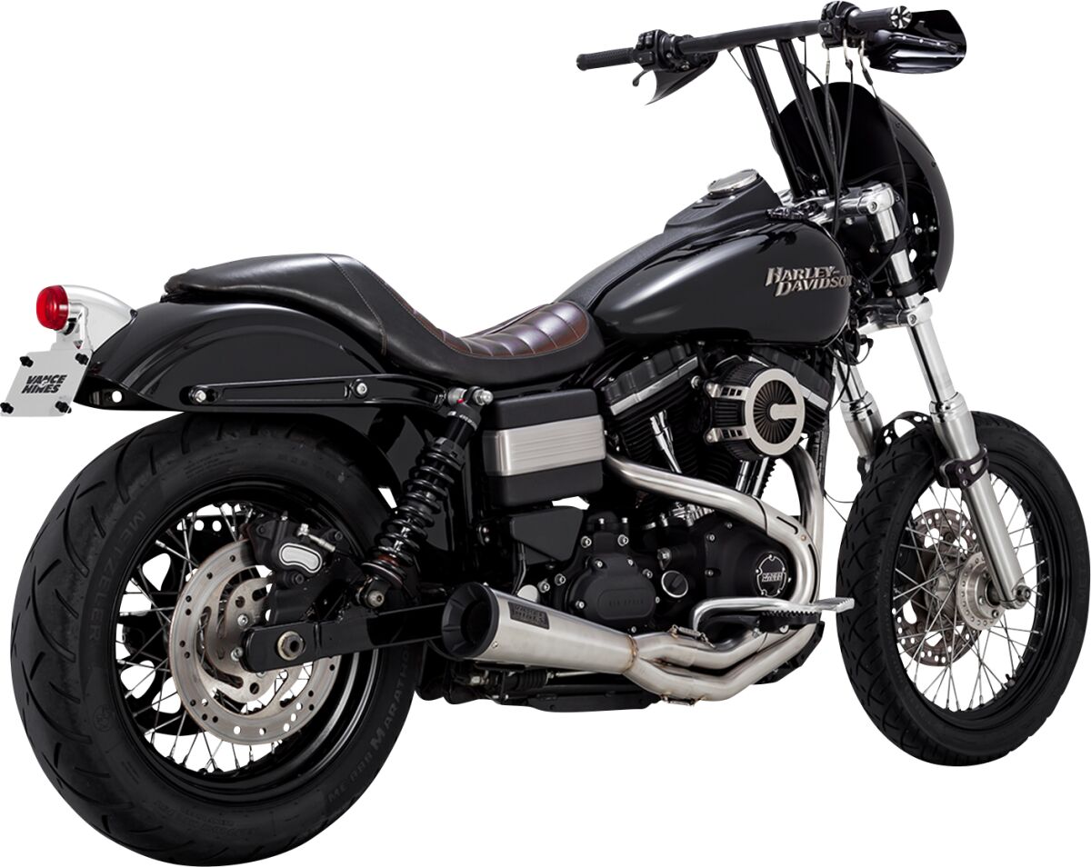 Vance & Hines Stainless 2 Into 1 Upsweep Exhaust System With PCX ...