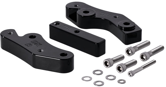 DK Custom Products Rider Floorboard Relocation Kit In Black For Harley ...