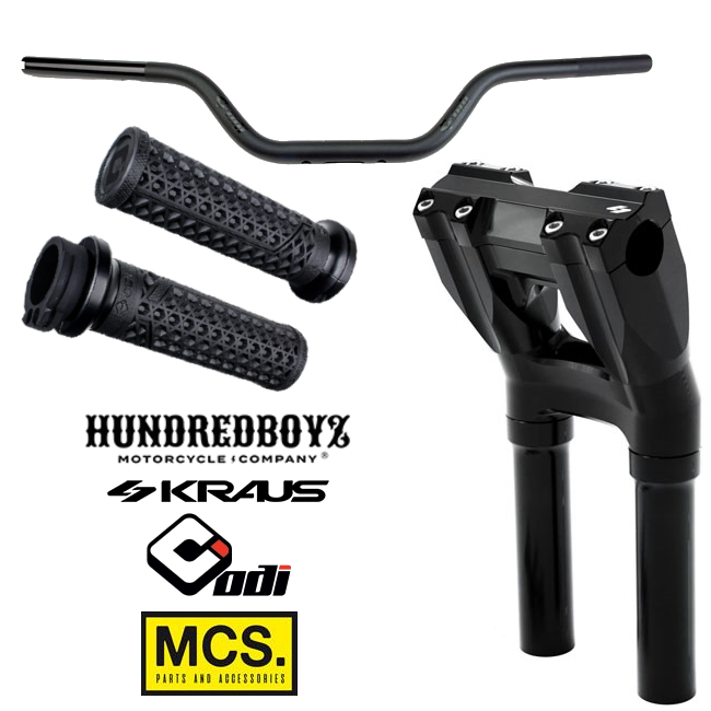 Hundredboyz X MCS Clubstyle Handlebar Kit With 10 Inch Risers For 1974 ...